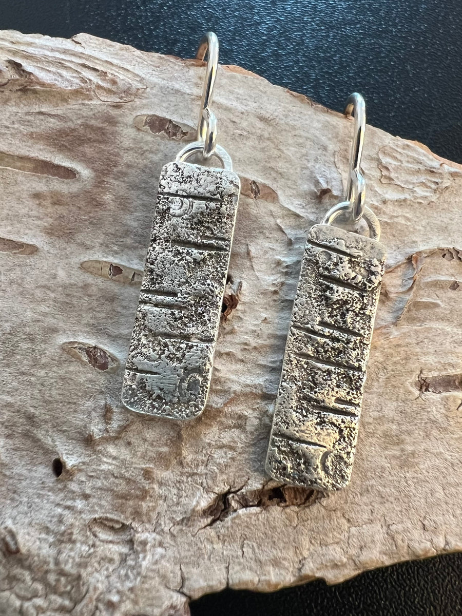Birch Sterling Silver Drops – Silver, Slag & Stone